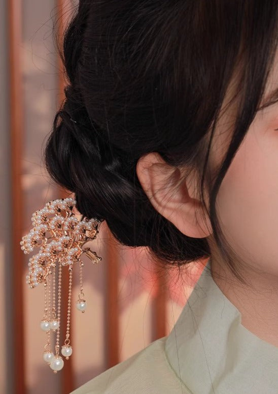 Pine | Pearl Double Sided Hairpin (松果果) – NewMoonDance