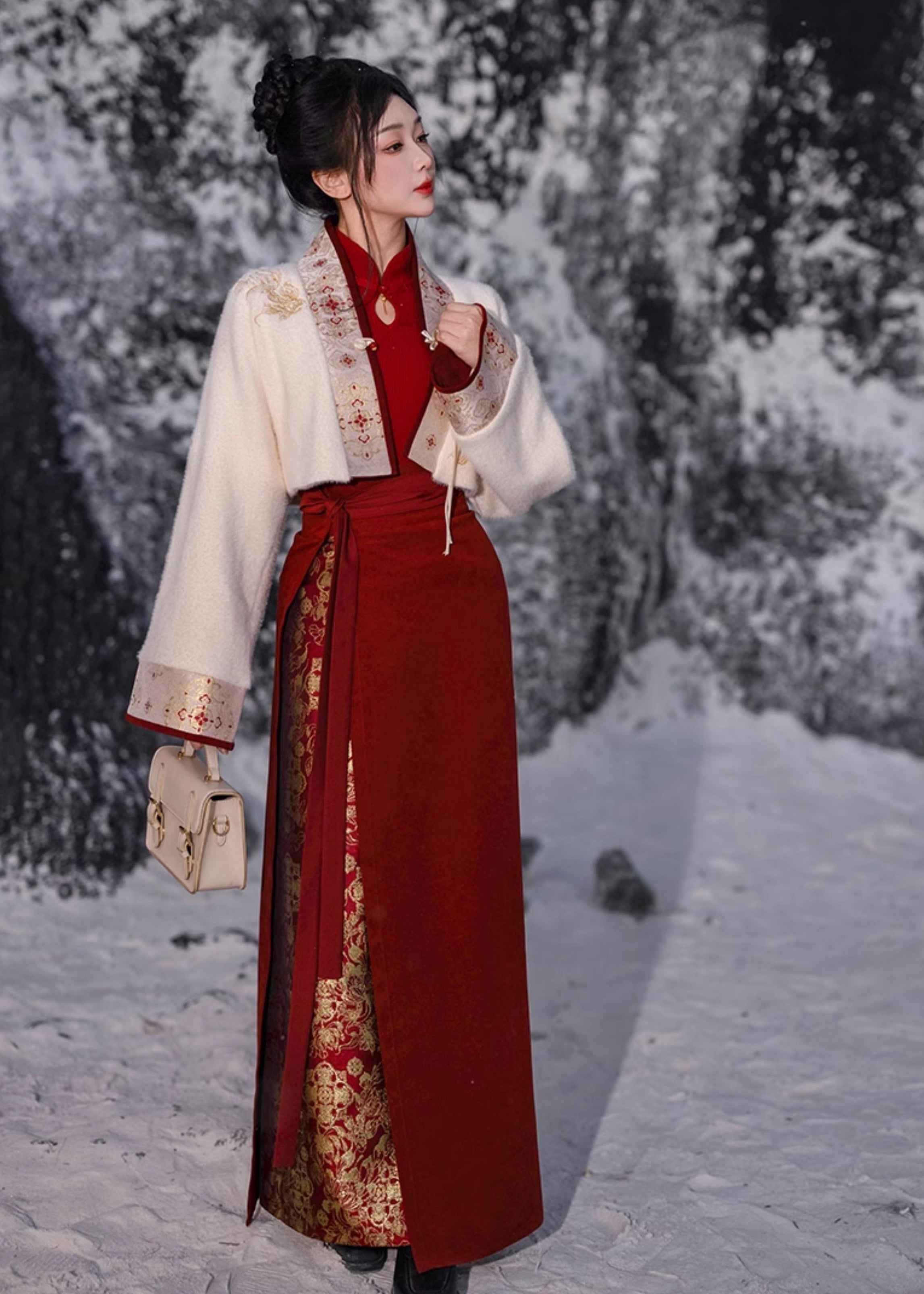 Yearly Bloom | Modern 3-Pieces Mamian Dress Set (年年) – NewMoonDance