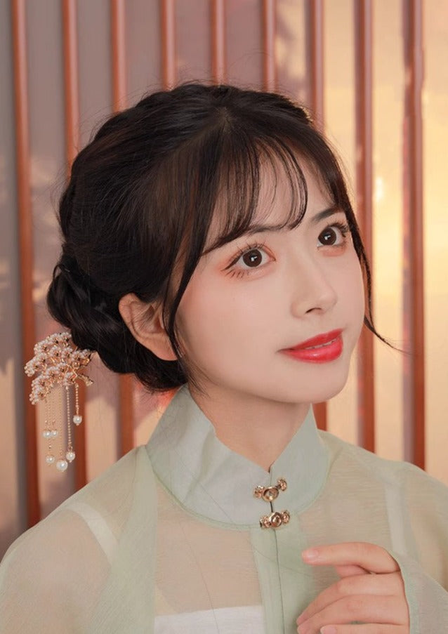 Pine | Pearl Double Sided Hairpin (松果果) – NewMoonDance