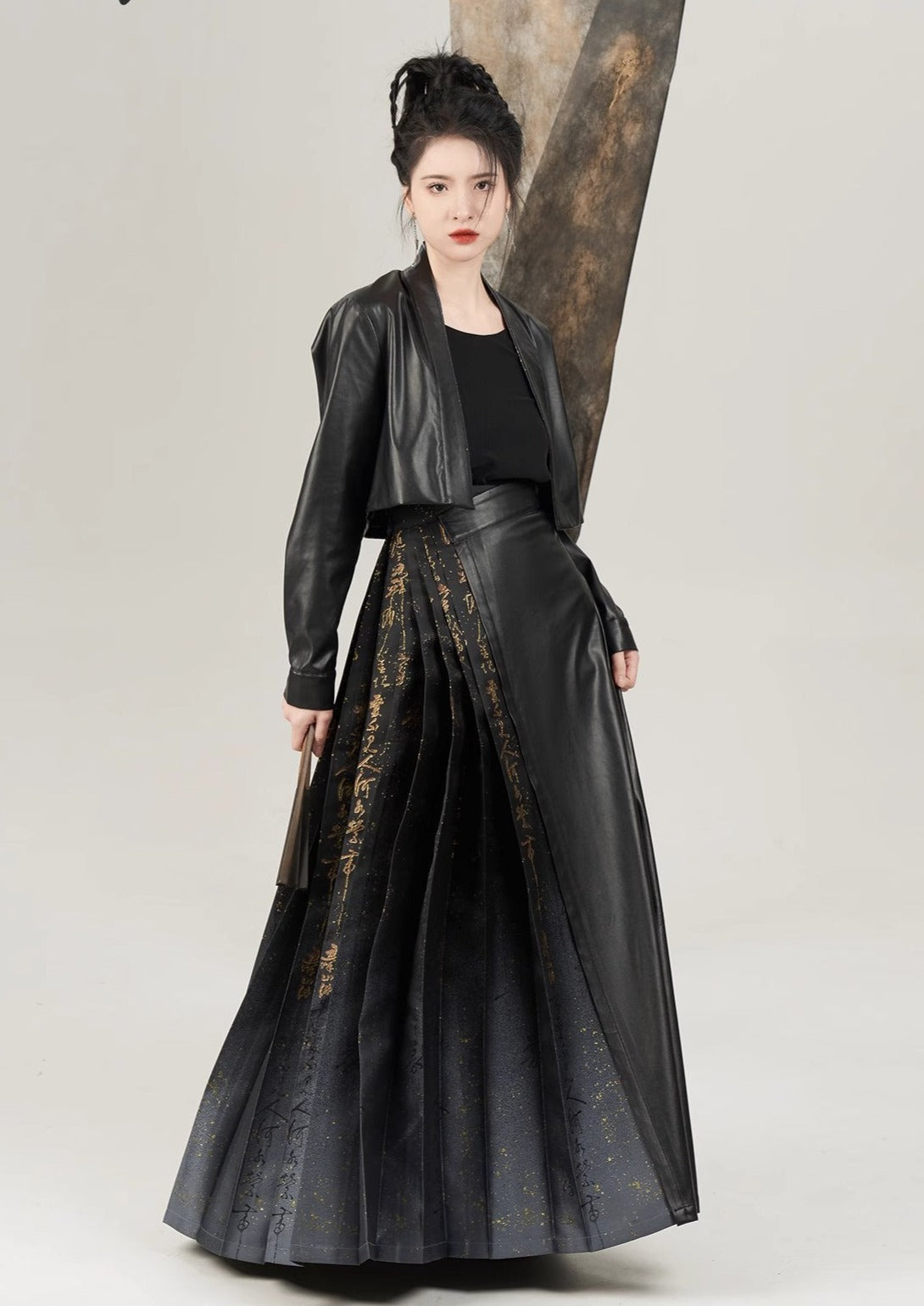 Midnight Ink | Modern 3-Pieces Faux Leather Set (浮墨) – NewMoonDance