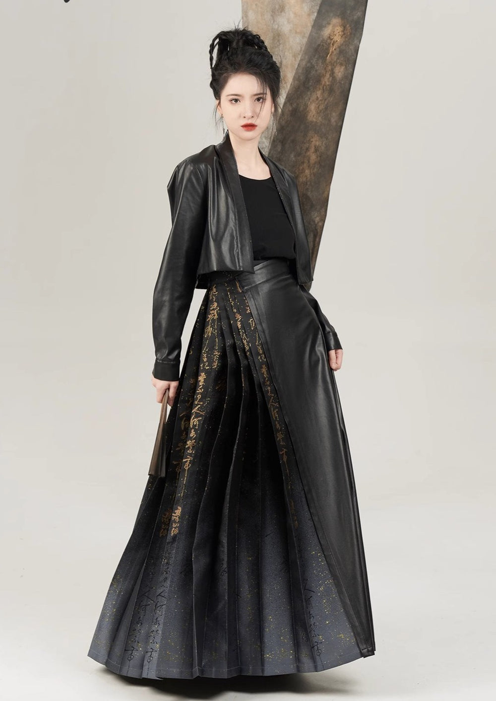 Midnight Ink | Modern 3-Pieces Faux Leather Set (浮墨) – NewMoonDance