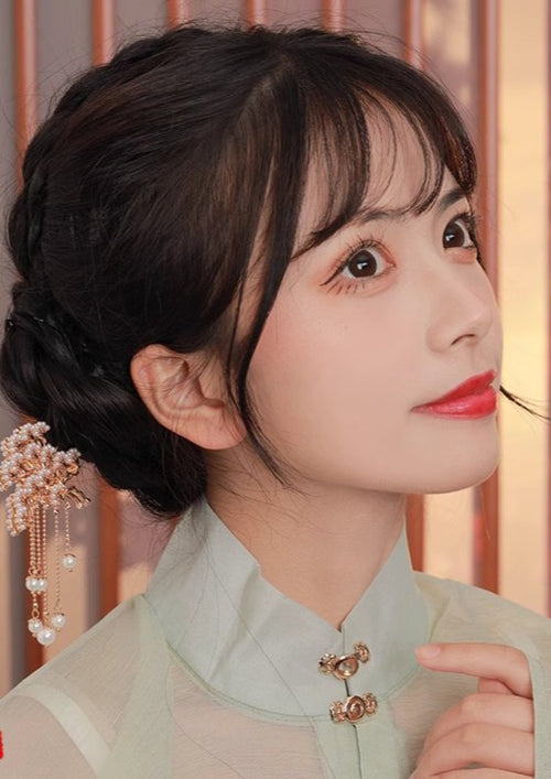 Pine | Pearl Double Sided Hairpin (松果果) – NewMoonDance