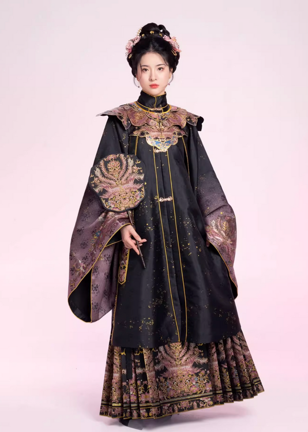 Pink Feather | 6-Piece Graduation Hanfu Gown (金丝粉羽) – NewMoonDance