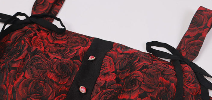 Crimson Dusk | 3-Piece Modern Hanfu (夜色红蕾) – NewMoonDance