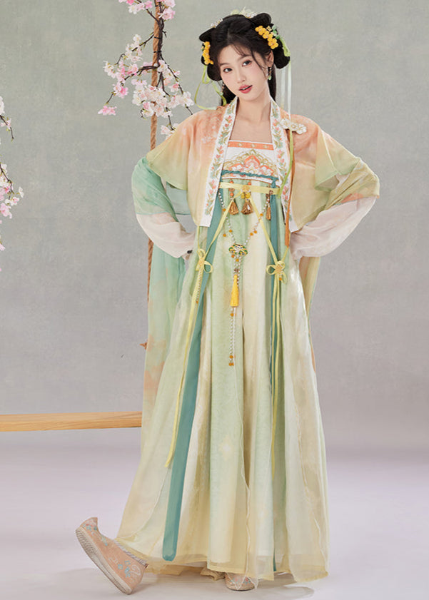 Willow Mist | 5-Pieces Hanfu (柳上归烟) – NewMoonDance