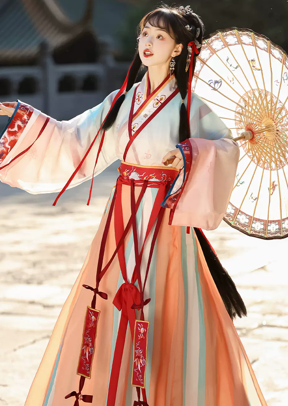 Dragon Leap | 4-Pieces Hanfu Set (鱼跃龙门) – NewMoonDance