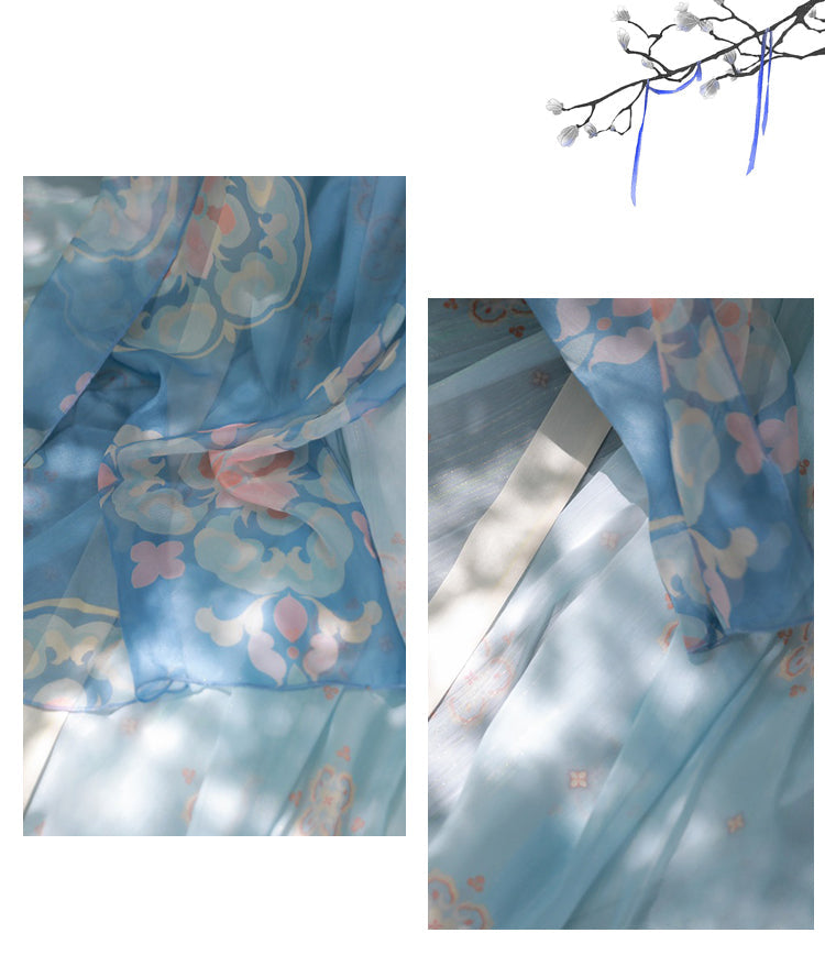 Spring Tail | Tang Pink / Blue Hanfu (春瑶) – NewMoonDance